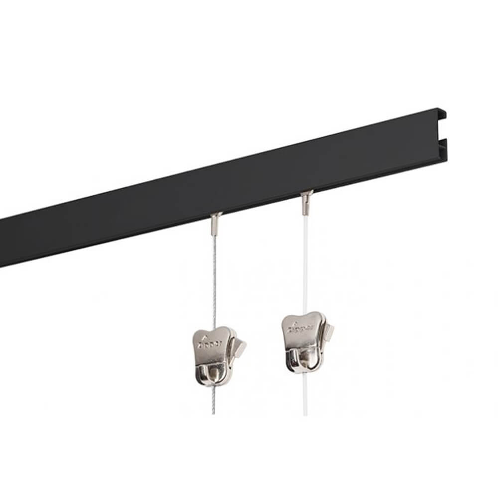 STAS Schilderij ophangsysteem zwart Cliprail - Railsopmaat.nl